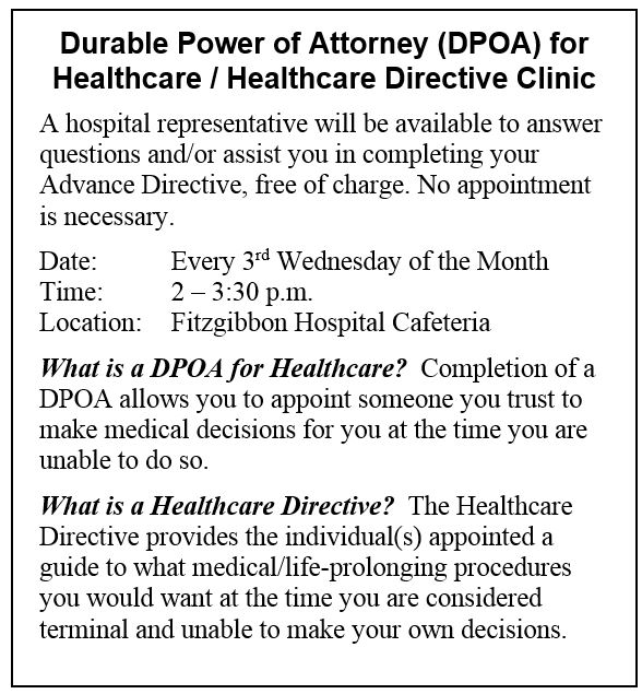 Advance Directives | Fitzgibbon Hospital